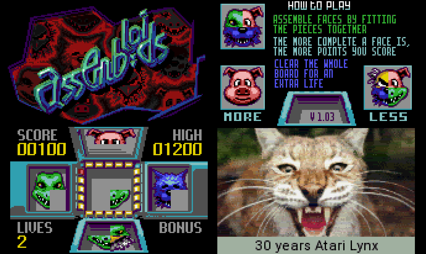 Головоломка Assembloids вышла и на Atari Lynx